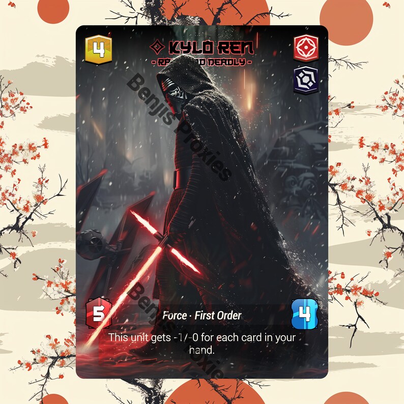 Kylo Ren Rash and Deadly foil With Text Alternate Leader Token Star ...