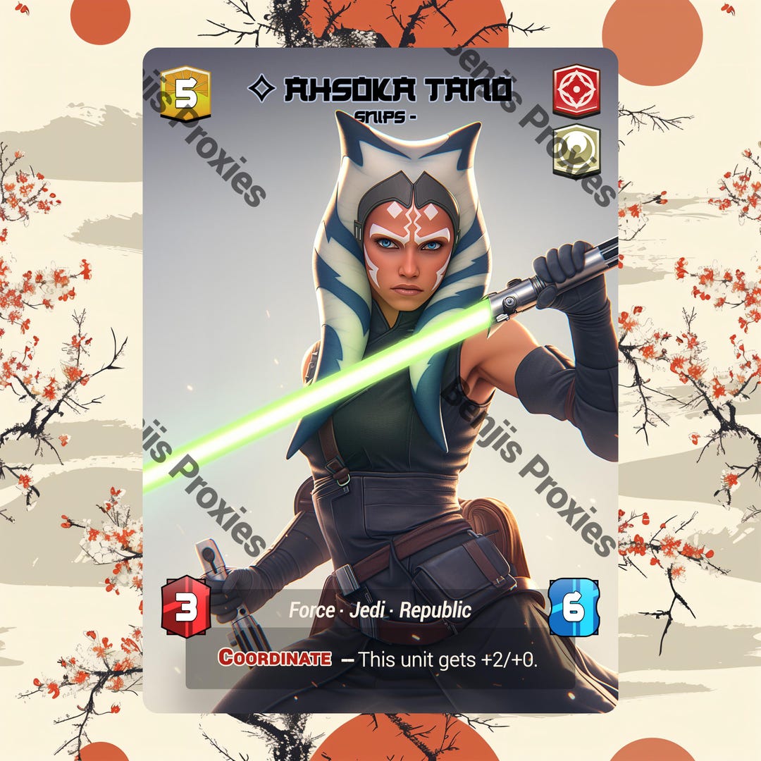 Ahsoka Tano Snips foil With Text Alternate Leader Token Star Wars ...