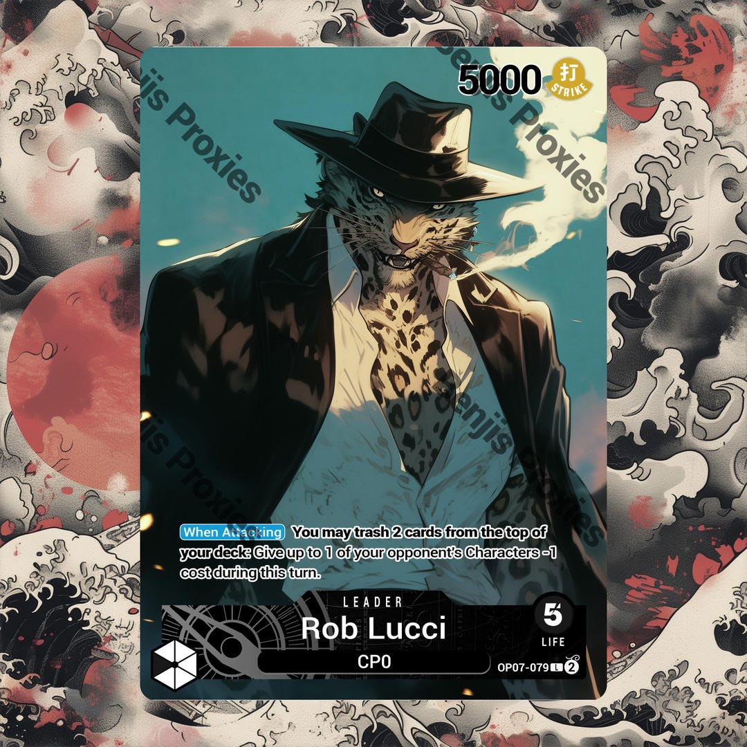 Rob Lucci - Alternate Leader Token - One Piece CG - Etsy
