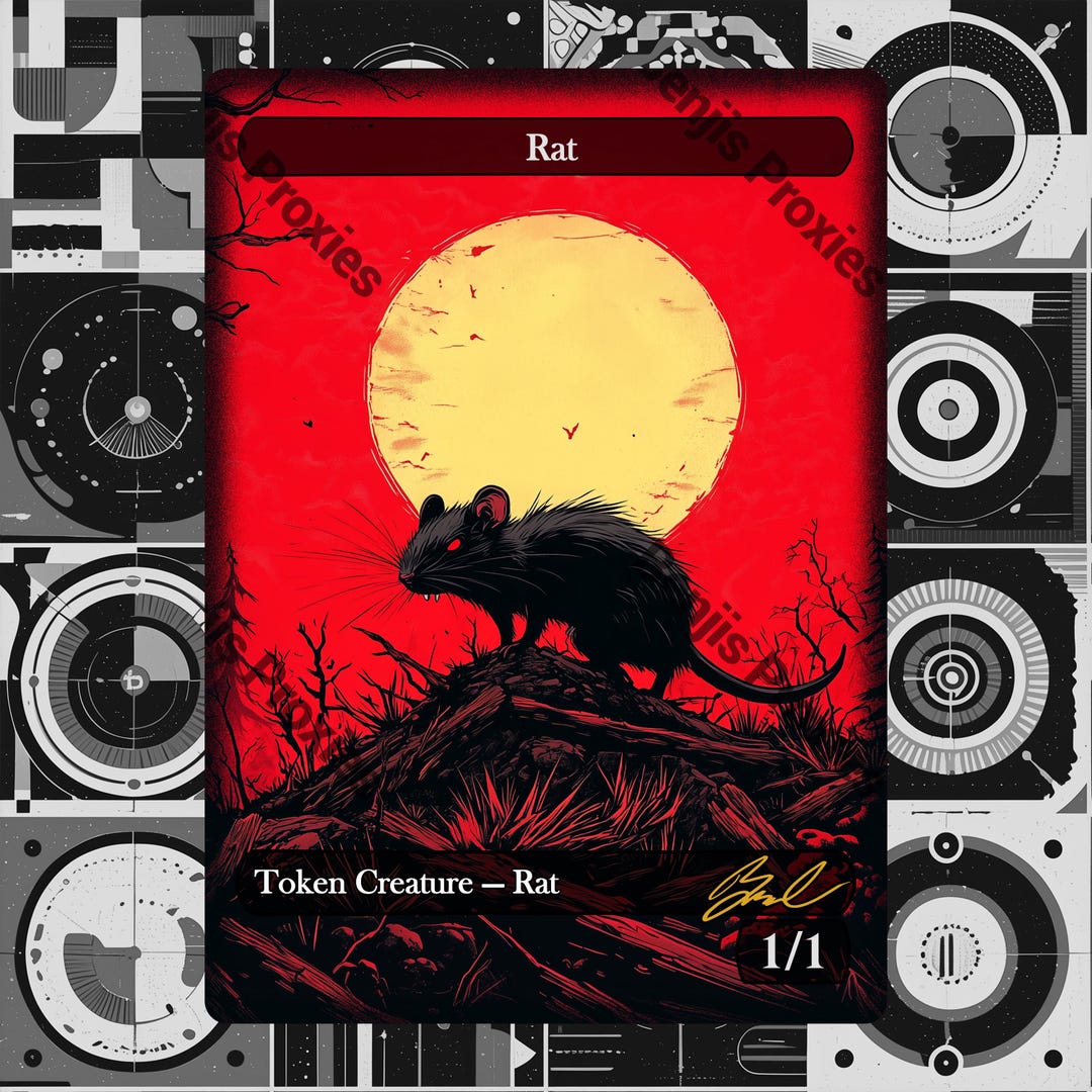 Rat Token 1/1 - Magic the Gathering (MTG) Token - Etsy
