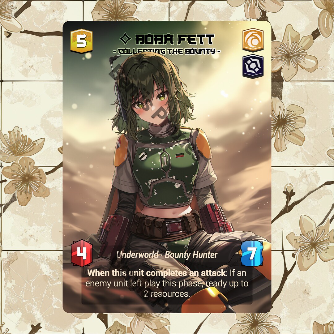 Boba Fett - Collecting the Bounty (uwu Anime Girl Edition - Foil - With ...