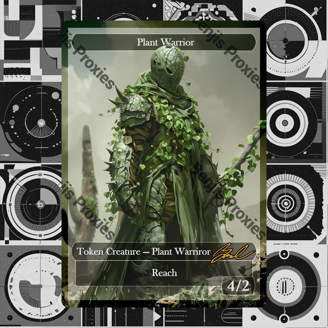 Plant Warrior Token 4/2 (V1) - Magic the Gathering (MTG) Token - Etsy