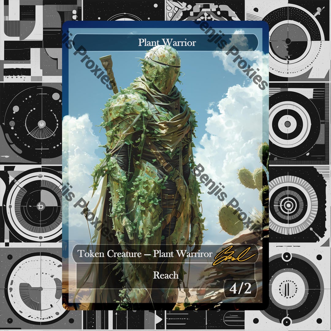 Plant Warrior Token 4/2 (V3) - Magic the Gathering (MTG) Token - Etsy