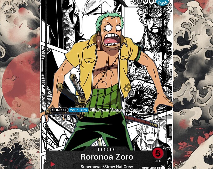Roronoa Zoro full Art Manga Alternate Token One Piece CG - Etsy