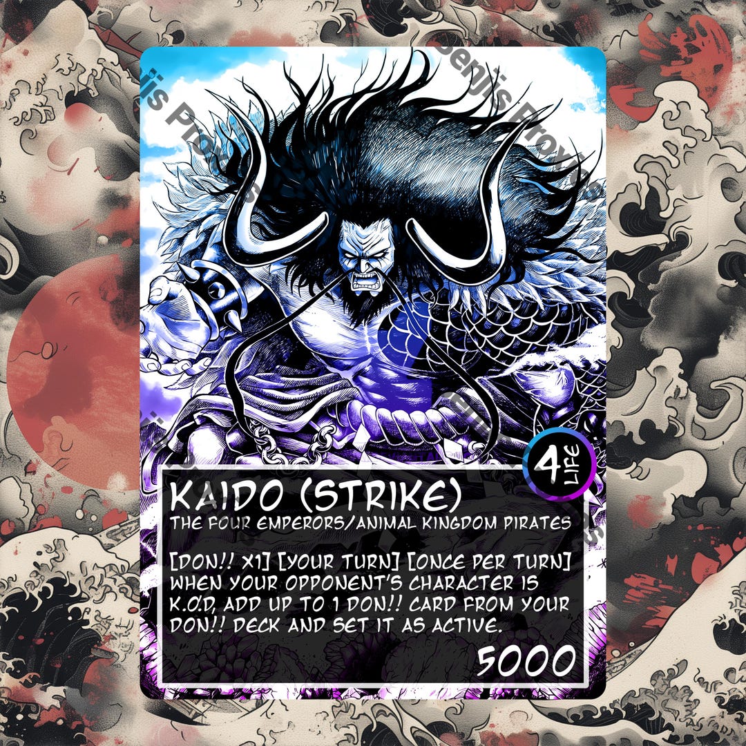 Kaido - Alternate Token - One Piece CG - Etsy