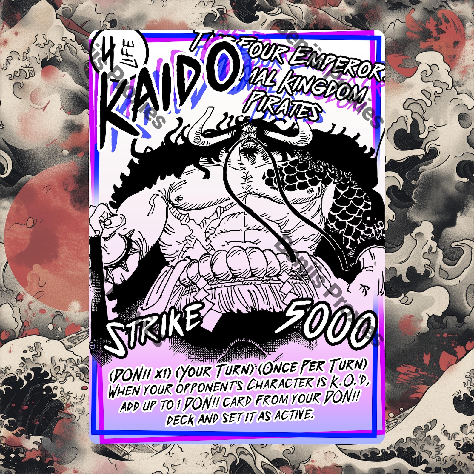 Kaido v2 Alternate Token One Piece CG - Etsy