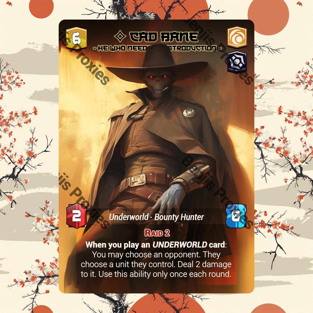 Cad Bane He Who Needs No Introduction foil With Text Alternate Leader ...