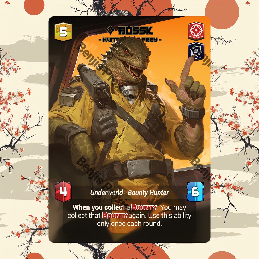 Bossk - Hunting His Prey (foil - With Text) - Alternate Leader Token ...