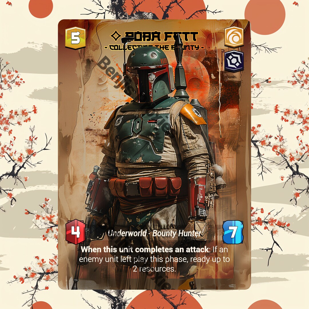 Boba Fett Collecting the Bounty foil With Text Alternate Leader Token ...