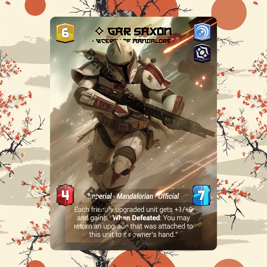 Gar Saxon - Viceroy of Mandalore (foil - With Text) - Alternate Leader ...
