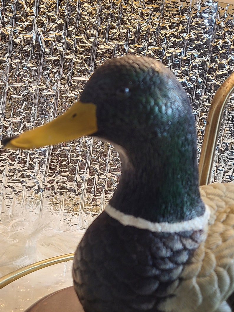 Rare Rustic Cabin Vintage Wooden Mallard Duck Decoy Desk Table Lamp ...