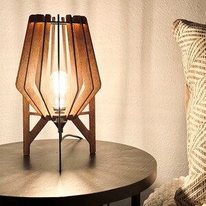 Modern Wooden Lamp Wood Desk Lamp for Reading Contemporary Lighting - Etsy
