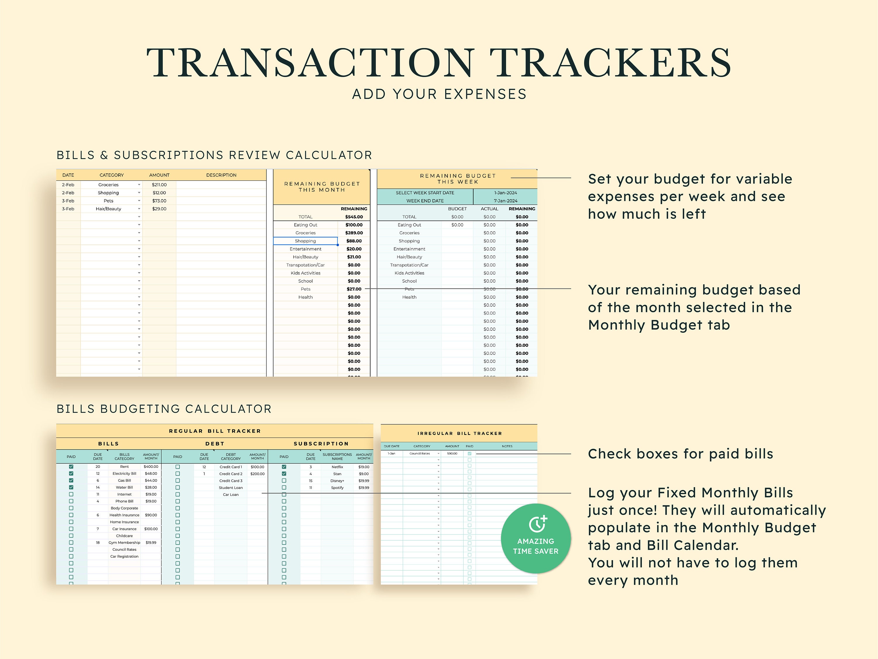 Pastel Monthly Budget Spreadsheet Google Sheets Planner Template, 50 30 ...