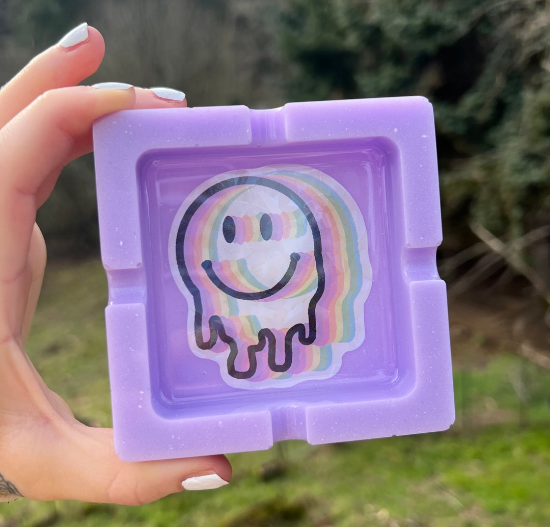 Lavender Smiley Face Ashtray - Etsy