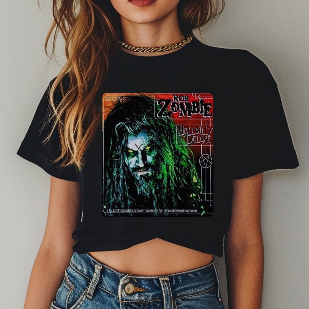 Rob Zombie Crop Top Punk Clothing Gothic Crop Top Horror Tshirt ...