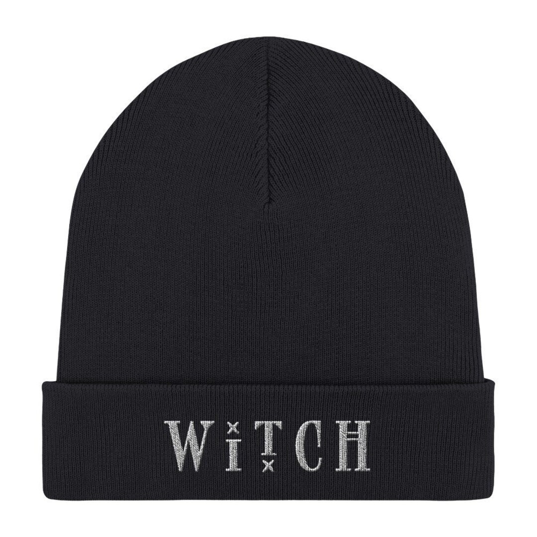 Witch Beanie, Gothic Accessories, Embroidered, Alternative, Grunge - Etsy