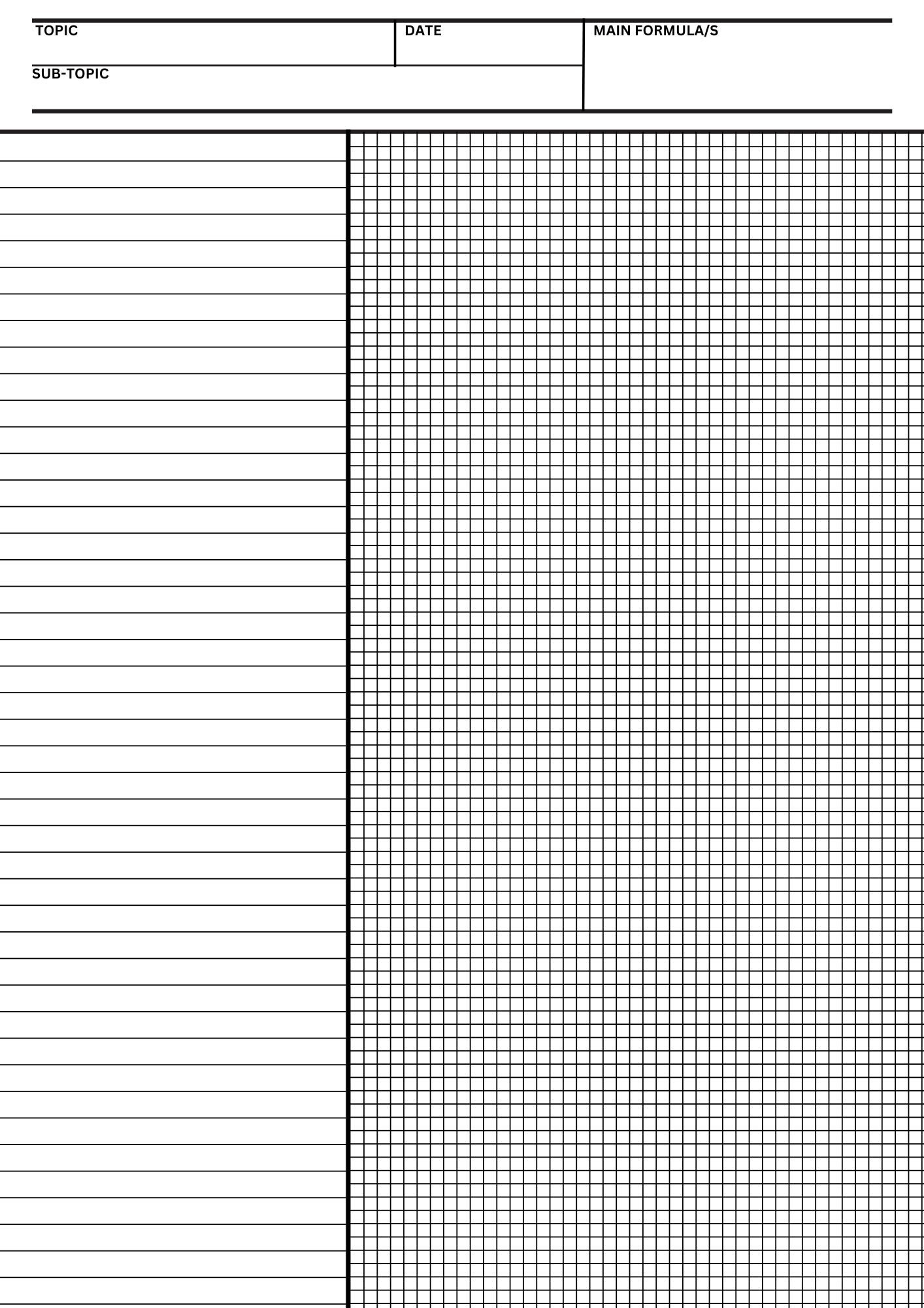 Math Template for Goodnotes and Notability - Etsy