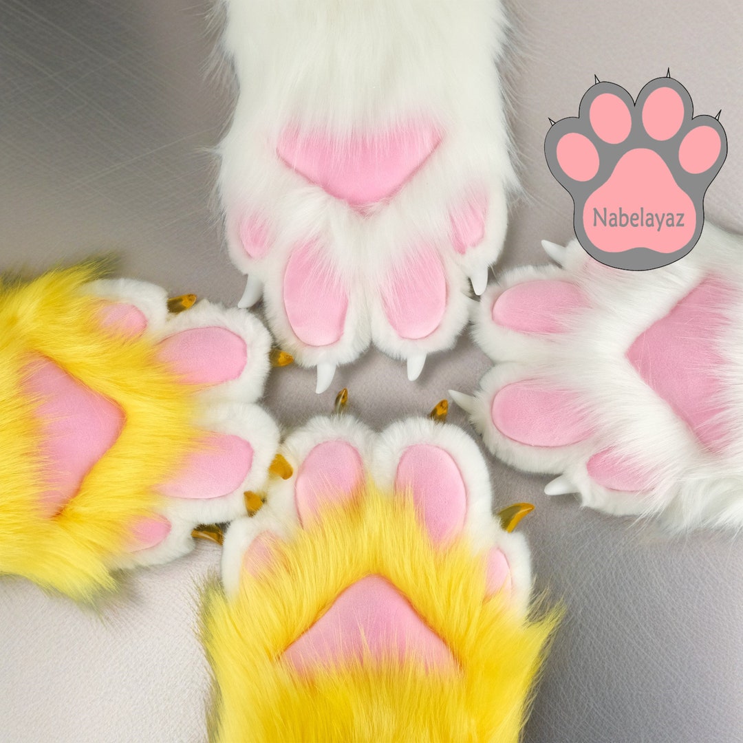23 Colors, Furry Paws Fluffy Fursuit Paws Wolf Kemono Paws Partial ...