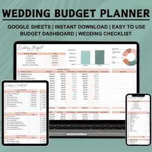 Wedding Budget Planner Spreadsheet Google Sheets Wedding Checklist ...