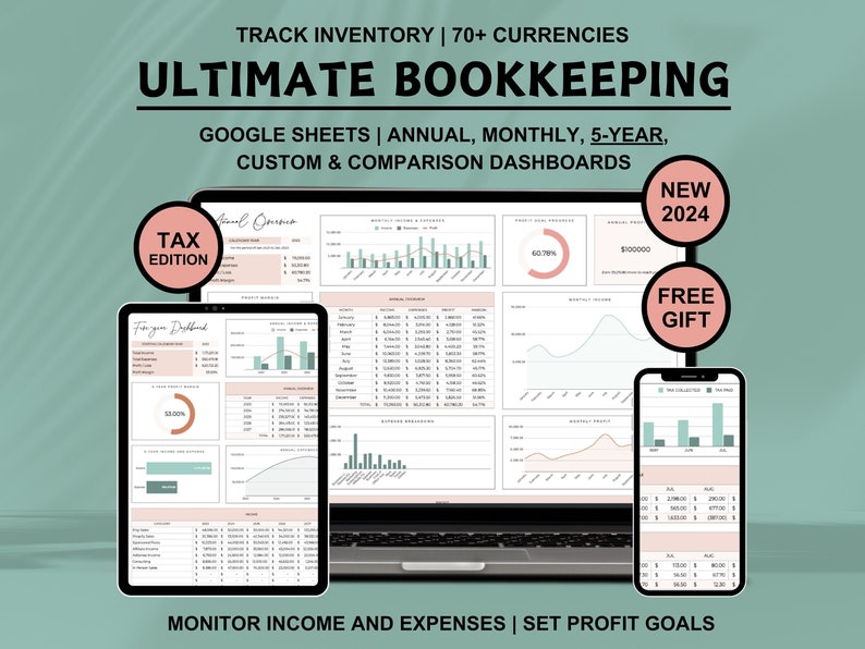Small Business Bookkeeping Spreadsheet Easy Bookkeeping Template ...