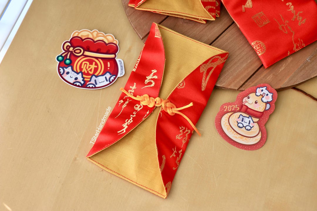 Deluxe Red Envelope, Chinese New Year, Lunar New Year, Fabric Envelope ...