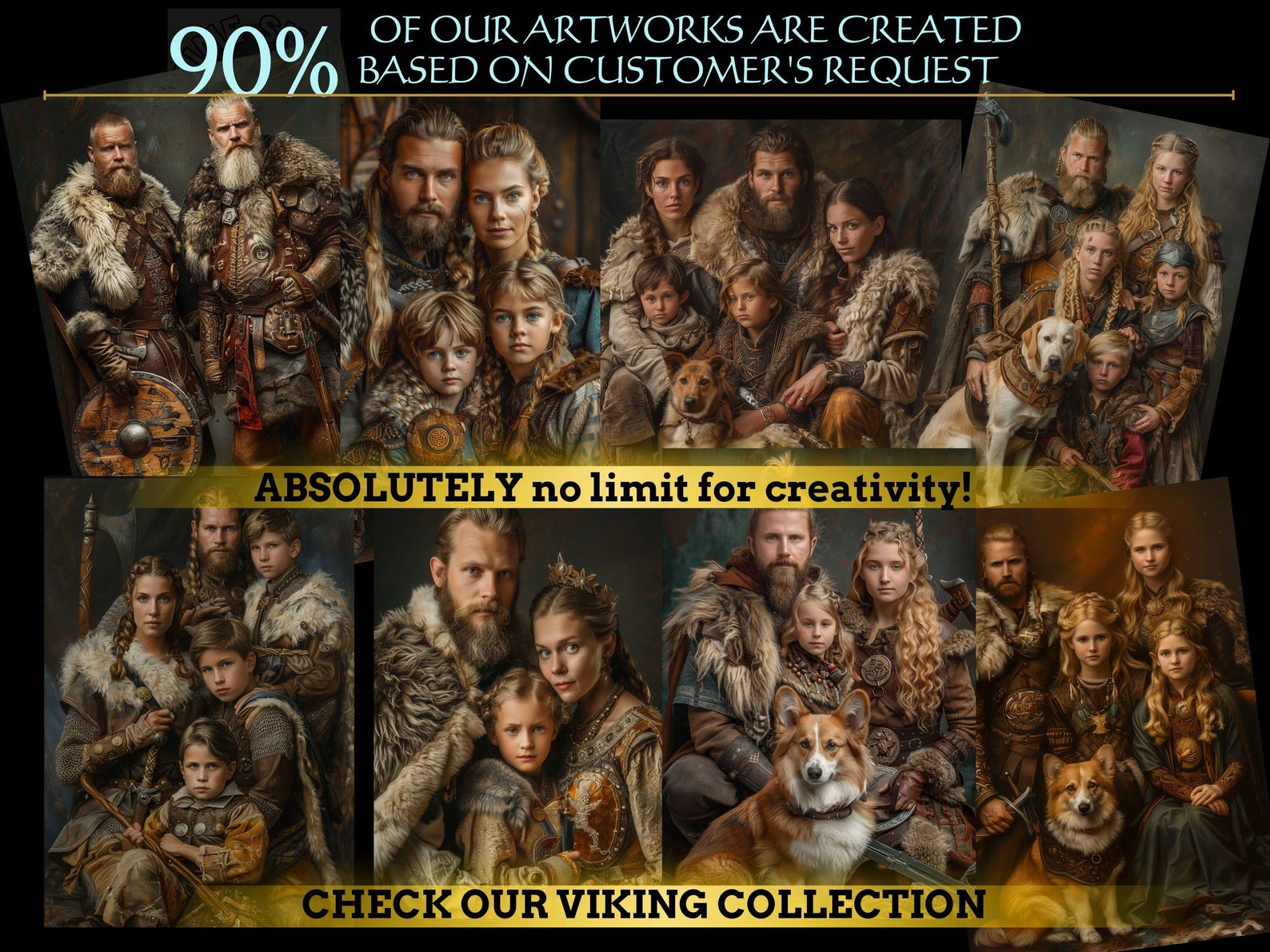 Custom Royal Family Friends Group Portrait From Photo, Royal Family ...