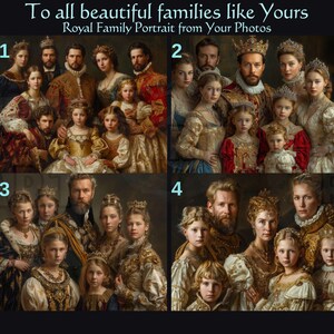 Custom Royal Group Portrait From Photo, Royal Family Queen and King ...