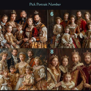 Custom Royal Family Friends Group Portrait From Photo, Royal Family ...