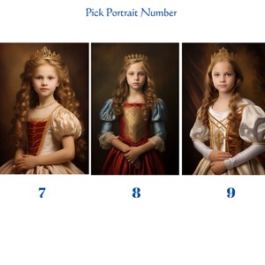 Custom Kid Royal Portrait From Photo Princess Portrait Personalized ...