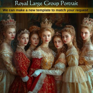 Custom Royal Family Friends Group Portrait From Photo, Royal Family ...