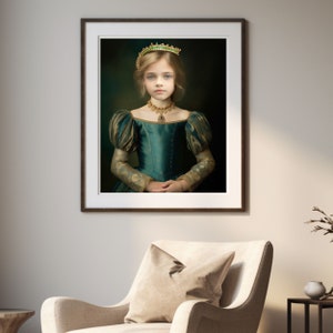 Custom Kid Royal Portrait From Photo Princess Portrait Personalized ...