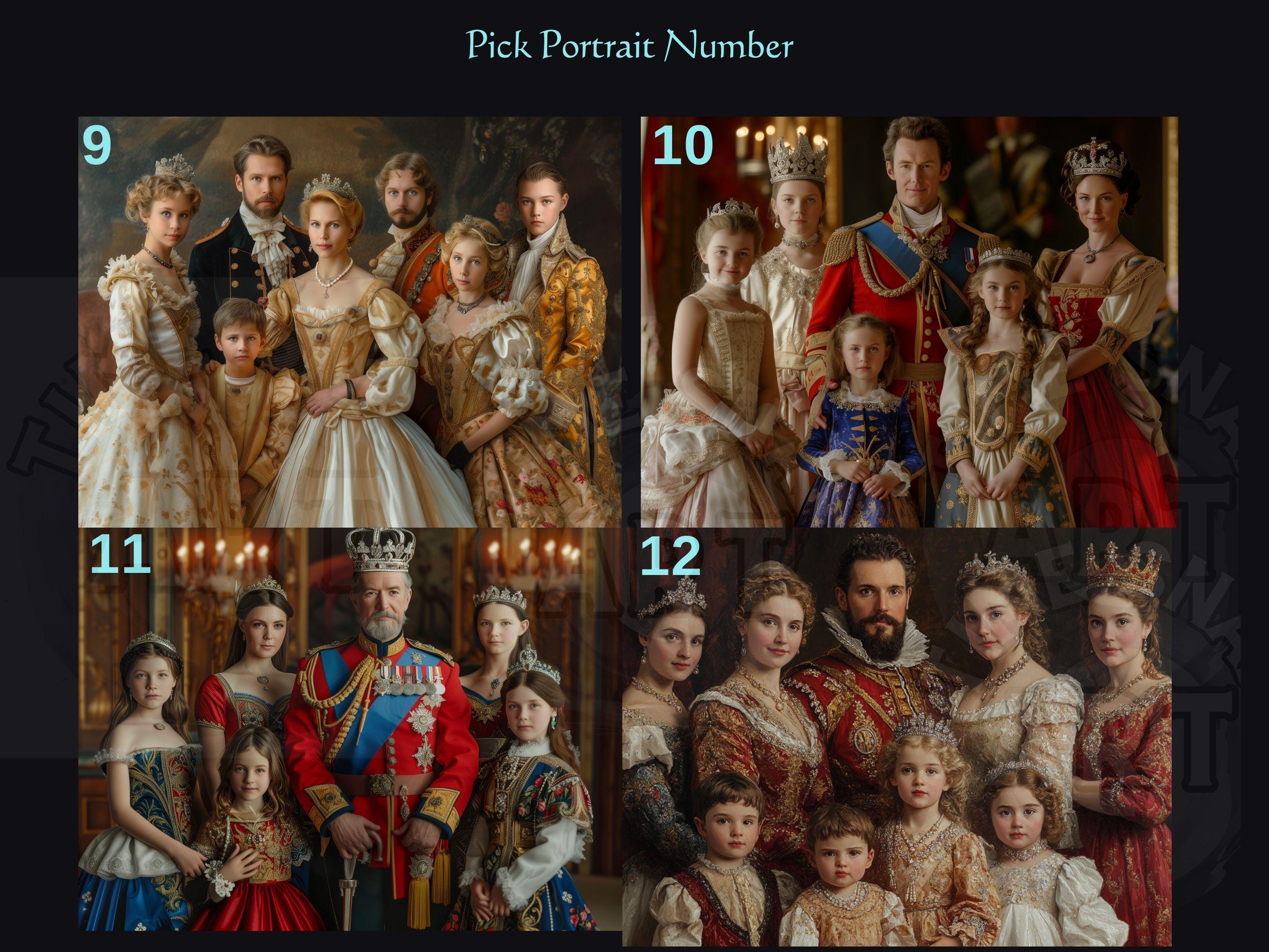 Custom Royal Family Friends Group Portrait From Photo, Royal Family ...