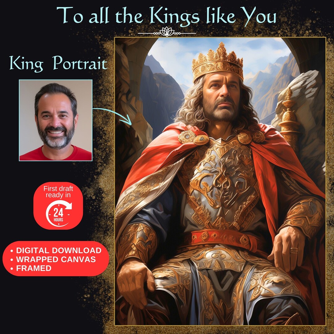 Custom Royal Portrait From Photo Renaissance Portrait Royal King ...