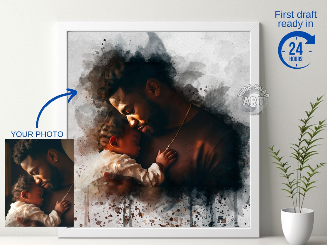 Custom Painting From Photo Family Portrait Picture to Painting Birthday ...