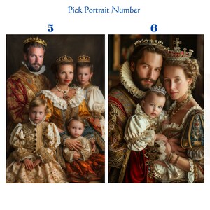 Custom Royal Family Portrait From Photo Custom Royal Family Queen and ...