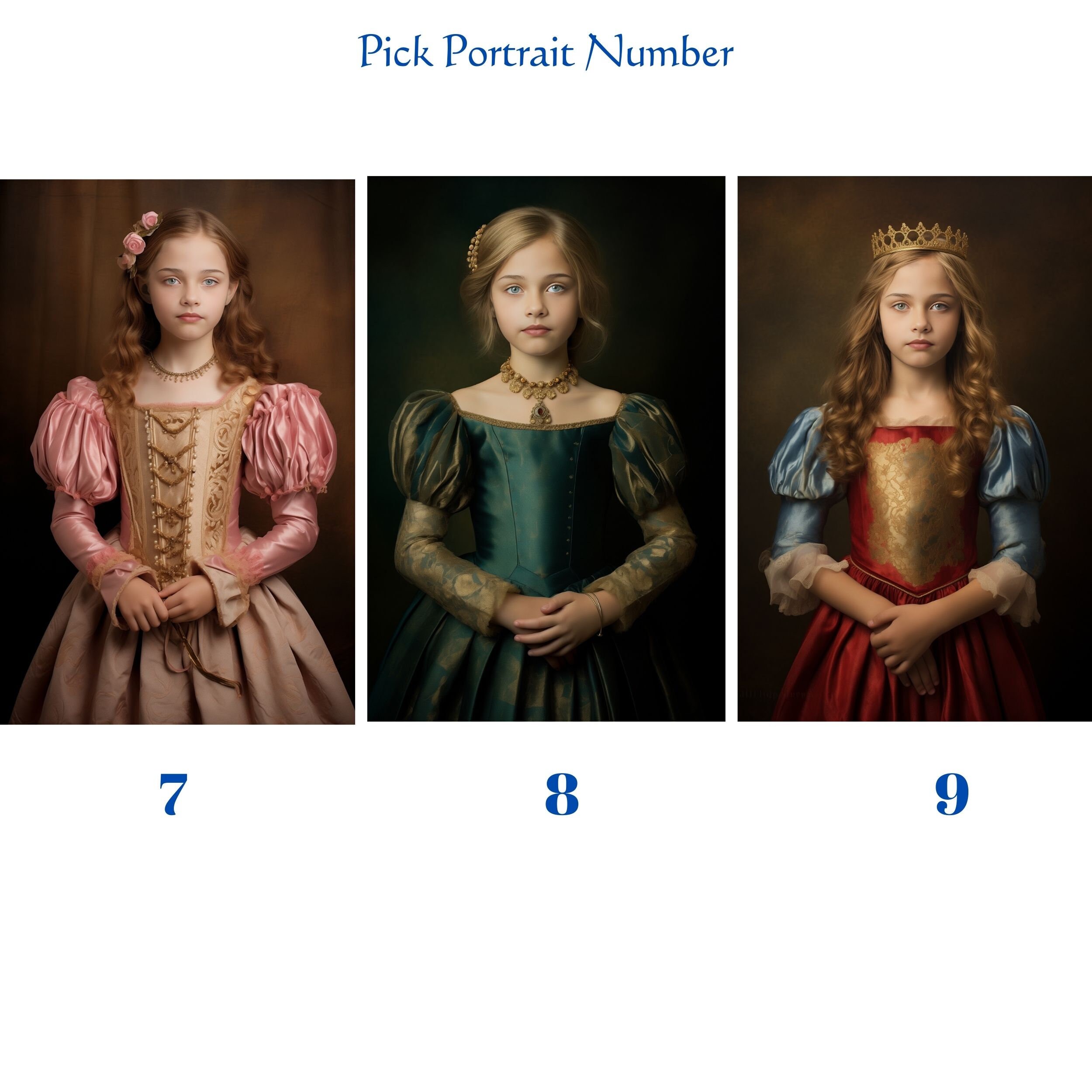 Custom Kid Royal Portrait From Photo Princess Portrait Personalized ...