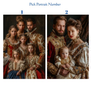 Custom Royal Family Portrait From Photo Custom Royal Family Queen and ...