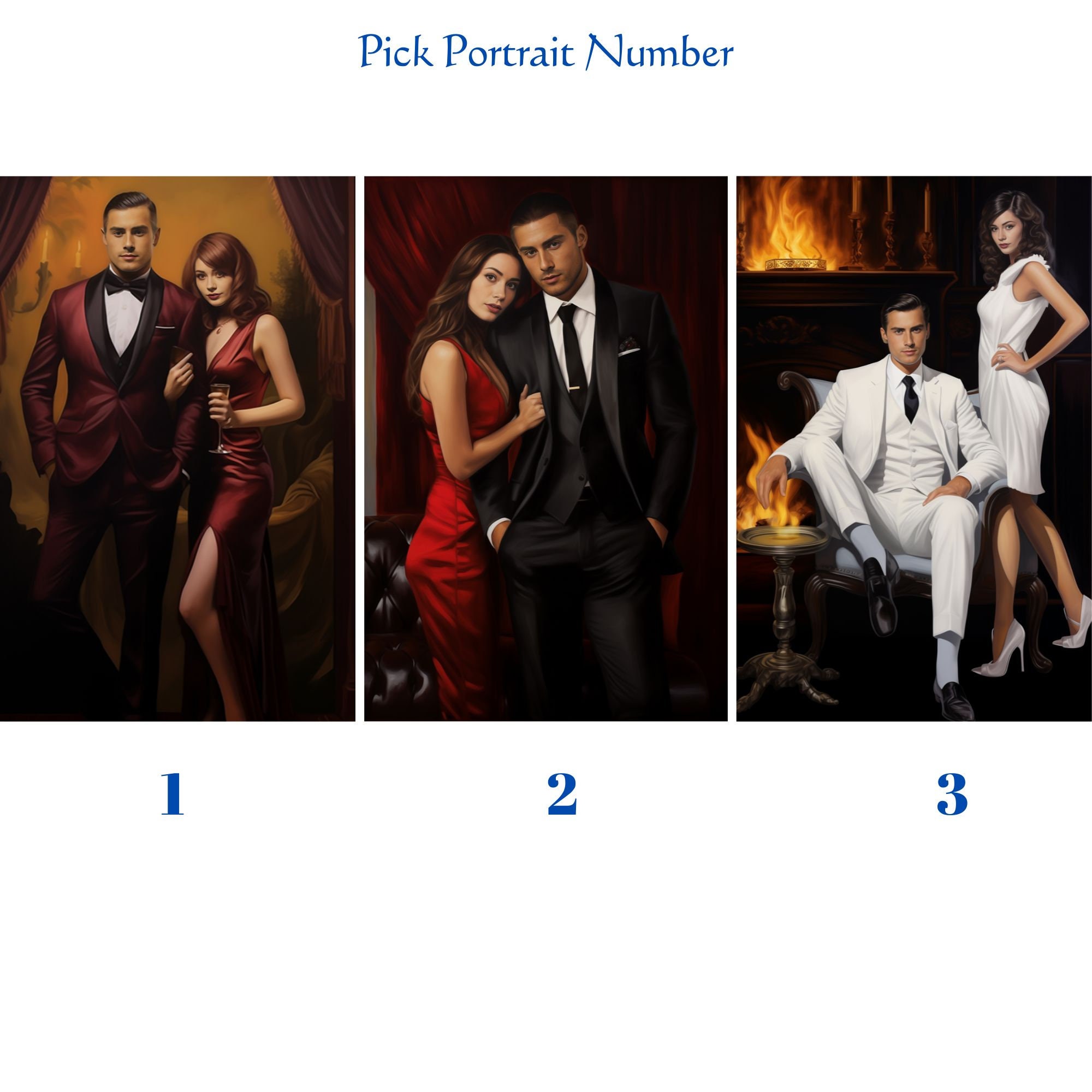 Mafia Couple Portrait From Photo Personalized Gift for Couple Portrait ...