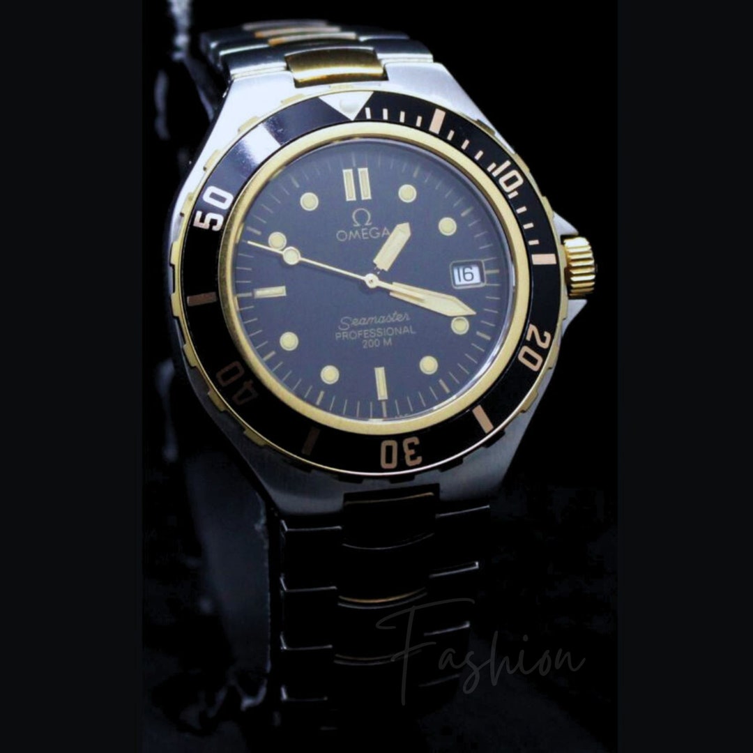 Omega Seamaster Professional 200m Pre Bond Two Tone Swiss Rotating ...