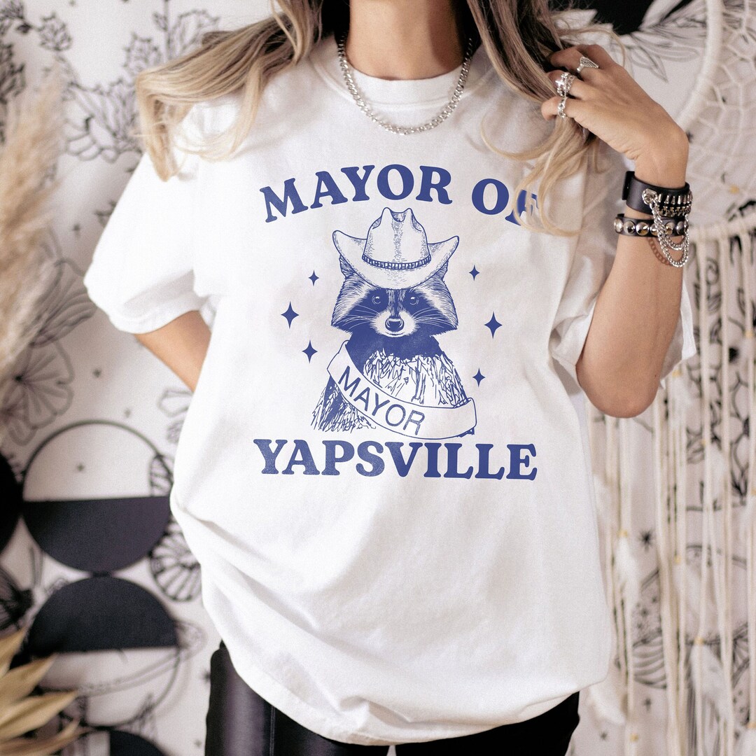 Mayor of Yapville Shirt, Vintage Raccoon Tee, Meme Shirt, Funny Shirt ...