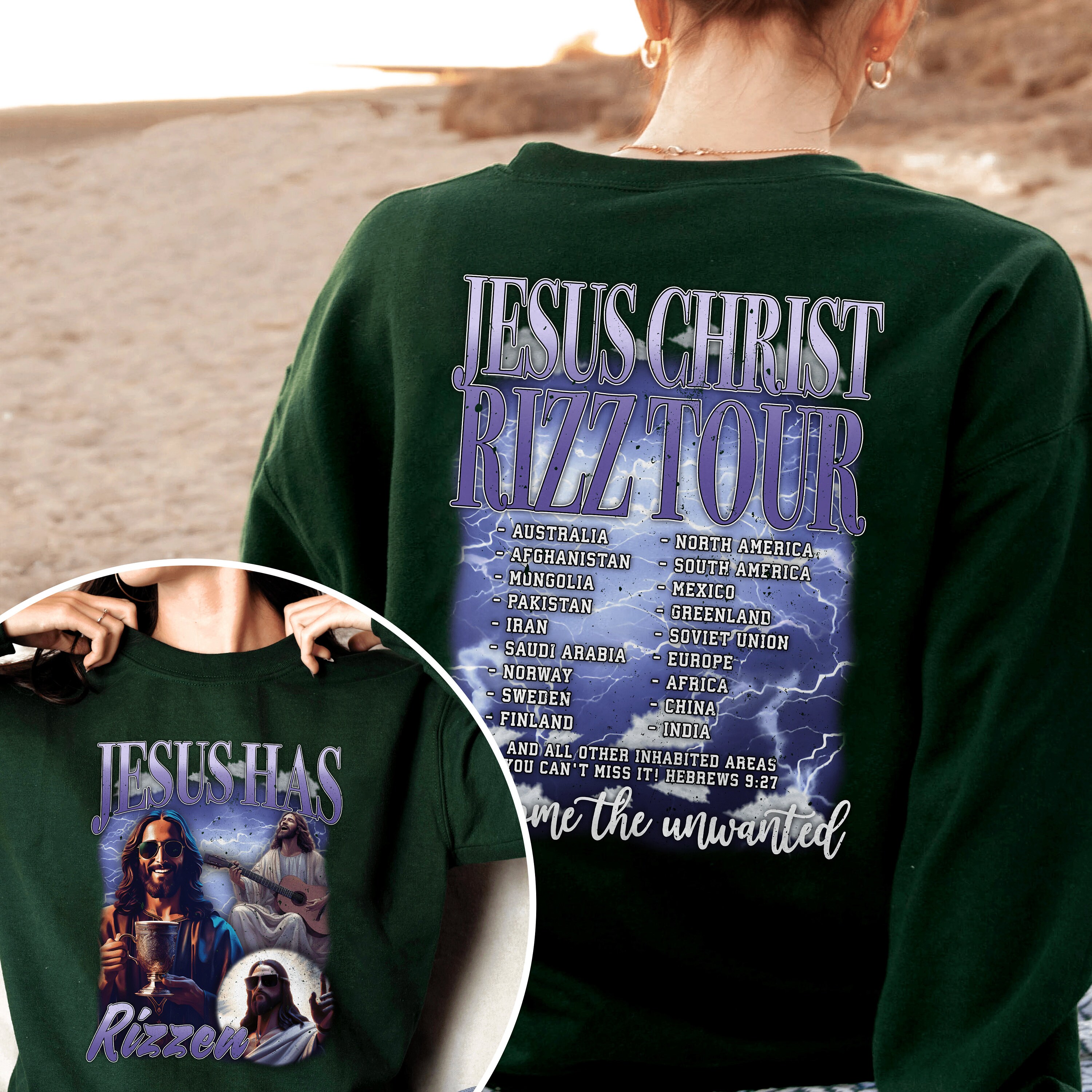 Vintage Jesus Rizz Tour 90s Shirt, Funny Jesus Shirt, Christian ...