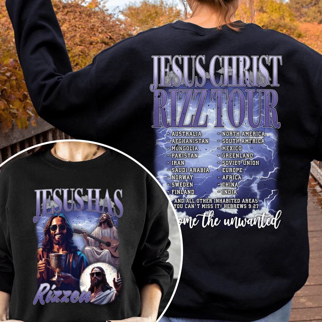Vintage Jesus Rizz Tour 90s Shirt, Funny Jesus Shirt, Christian ...