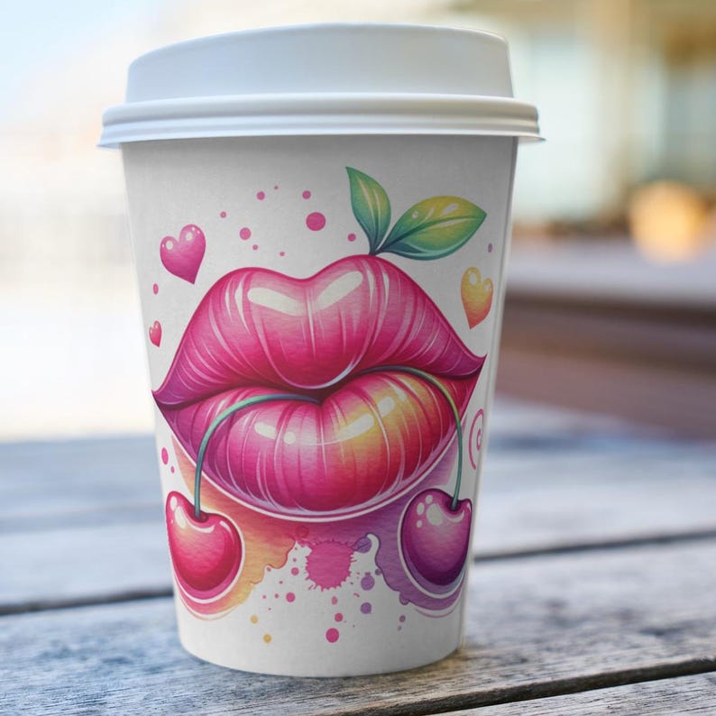 Graffiti Lips Clipart Bundle: Airbrush Designs (digital Download ...