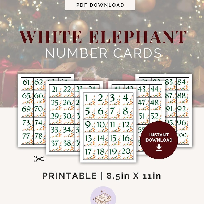 Yankee Swap Printable Numbers - Etsy