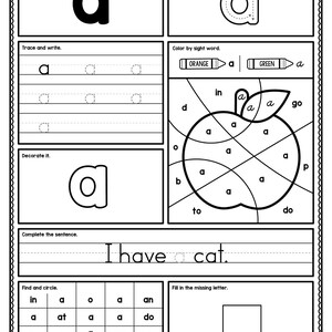 Preschool Sight Words Worksheet: Handwriting Practice (40 Pages) - Etsy
