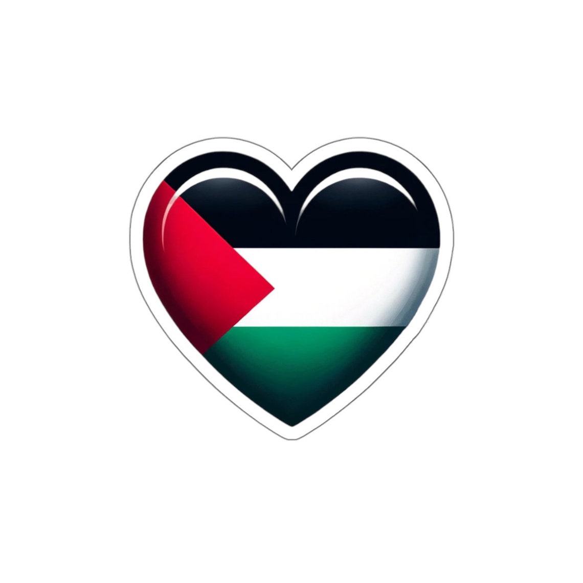 Heart of Palestine Flag Sticker - Etsy