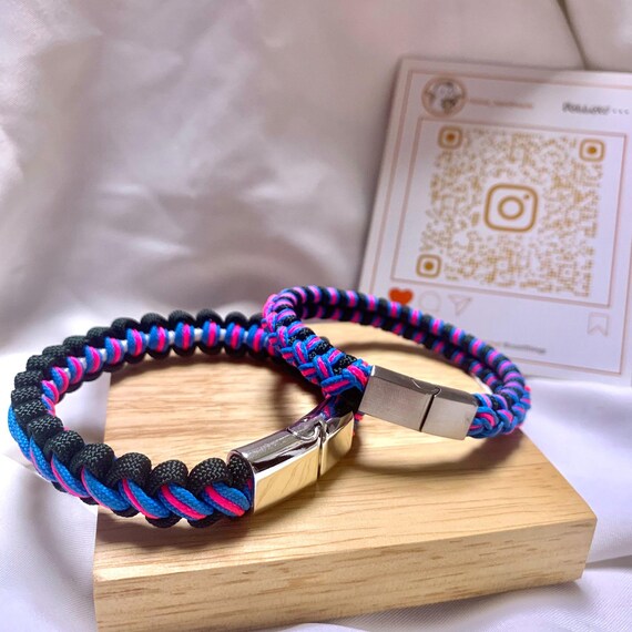 Handmade Hitch Hike slash Line Paracord Bracelet for Men Women Couple Bracelet Survival Bracelet Cool Gift Special Gift Etsy