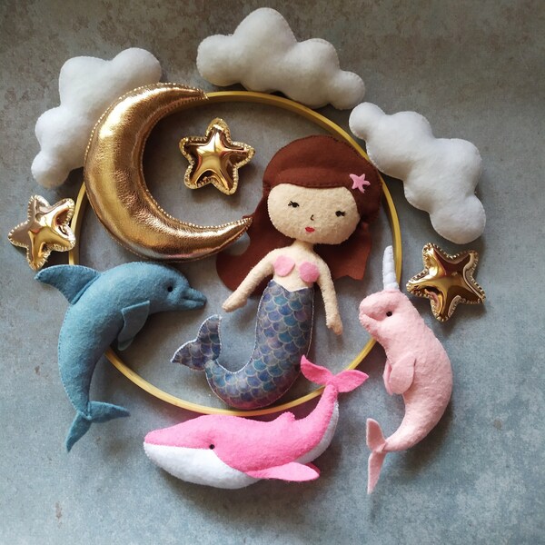 Mermaid Baby Mobile - Etsy