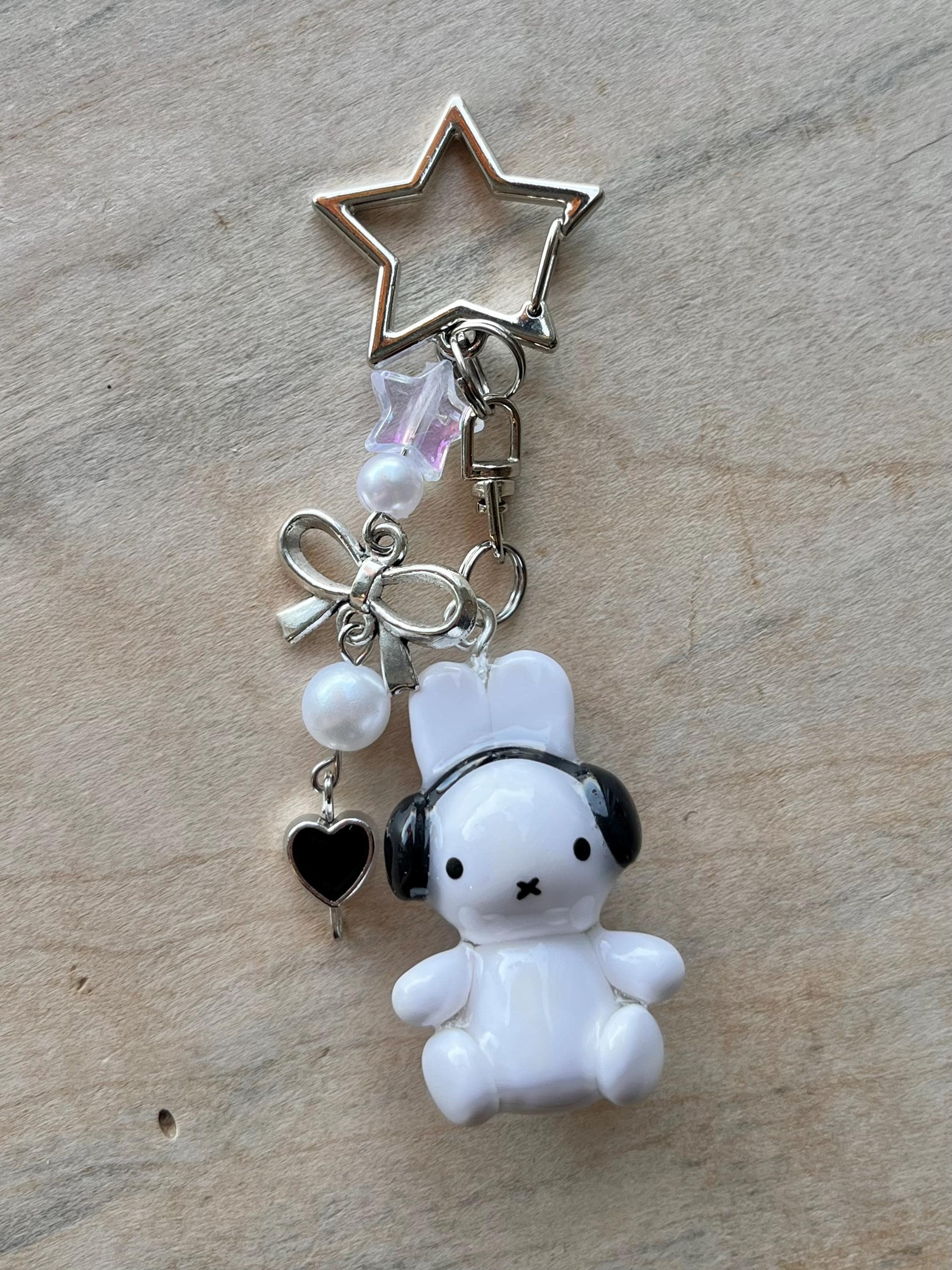 Bunny Headphone Full Body Keychain - Etsy