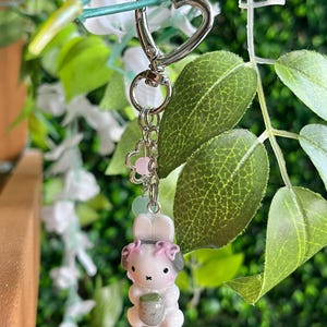 Bunny Matcha Keychain - Etsy